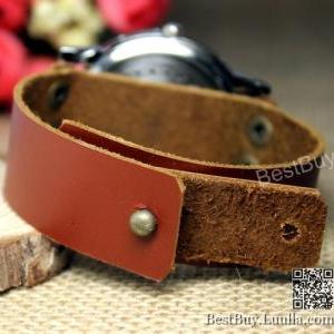 Unisex Wristwatch Leather Barcode Watches Geek Wrist Watch Vintage Bar ...