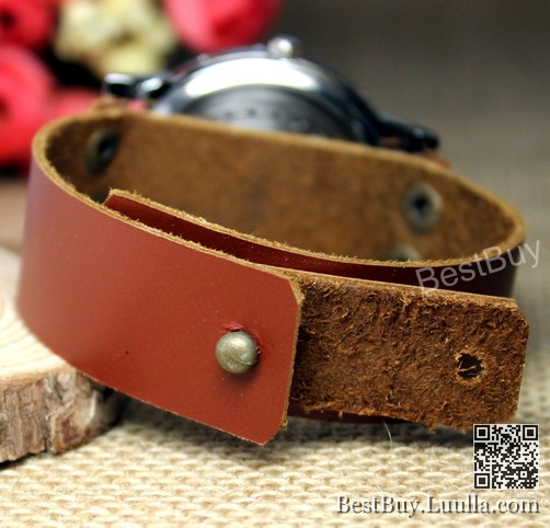 Unisex Wristwatch Leather Barcode Watches Geek Wrist Watch Vintage Bar ...