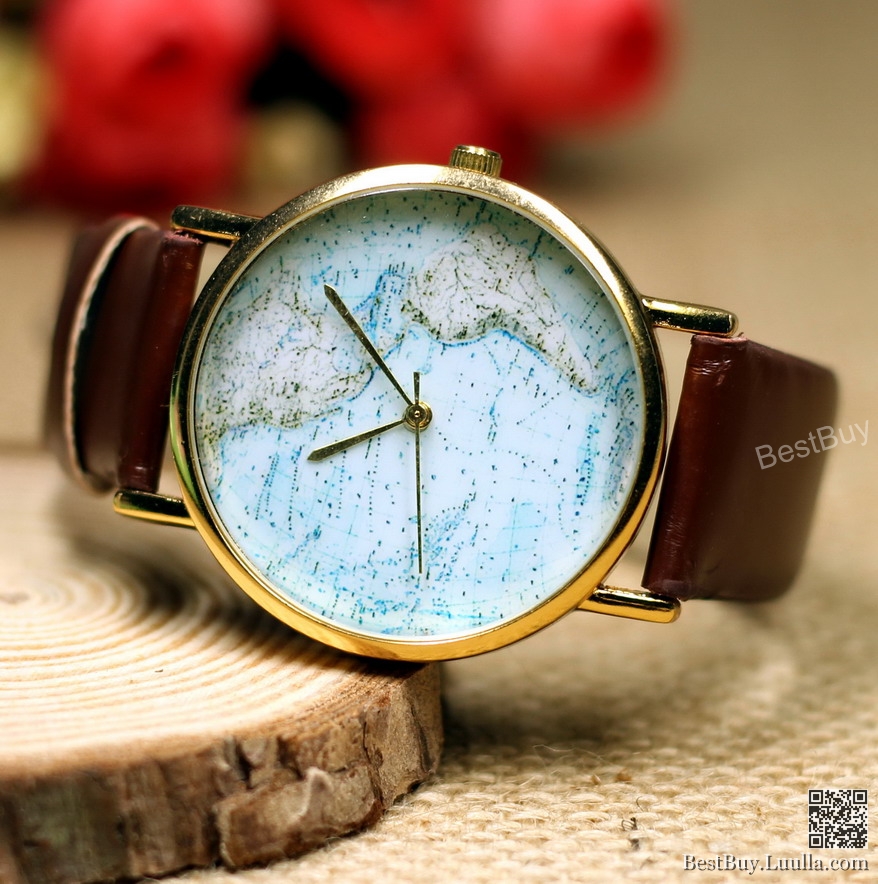 Mens Wristwatches Australia Maps Watch Unisex Maps Printing Watch ...