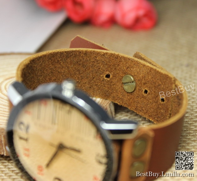 Unisex Wristwatch Leather Barcode Watches Geek Wrist Watch Vintage Bar ...